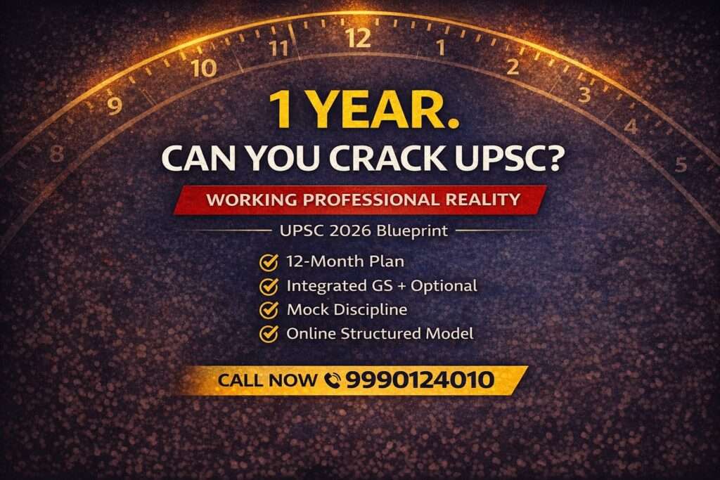 UPSC 1 Year Preparation Strategy for Working Professionals